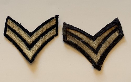 WWII US Army Corporal Patch Chevron Blue/Tan One Side Blue/Green Other ...