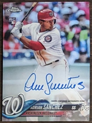 2018 Topps Chrome Rookie Autograph Auto Adrian Sanchez CARD # RA-ASA | eBay