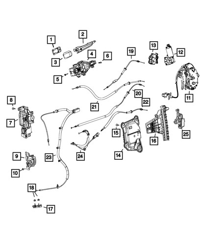 Genuine Mopar Hold Open - Cable 68248739ab 68248739AC | eBay