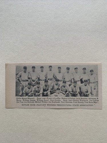 Butler Yankees PA Pennsylvania Joe Collins Joe Page 1940 Baseball Team ...