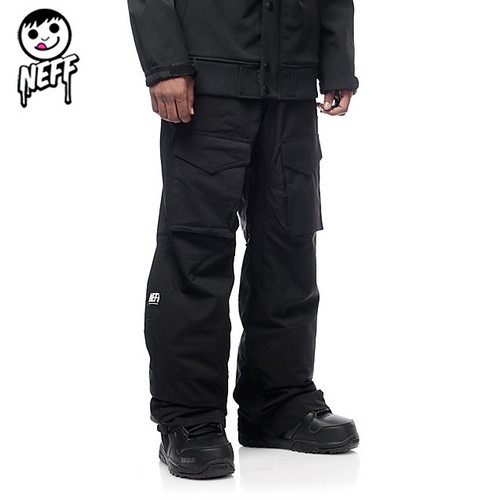 Neff Gnargo Cargo Snowboard Ski Pants Black L 10 K Waterproof ...
