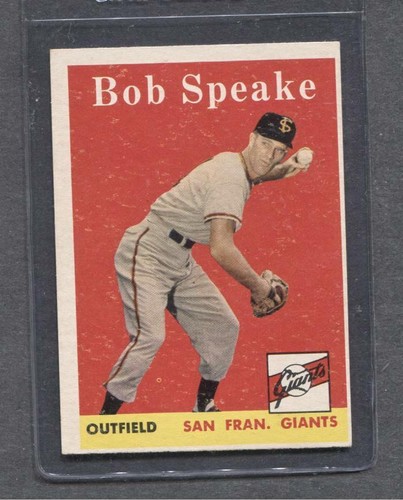 1958 Topps #437 Bob Speake (Giants) Ex+ A1 | eBay