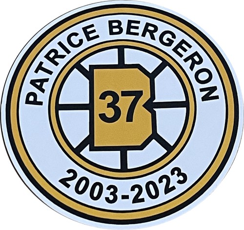 Patrice Bergeron #37 Boston Bruins Retirement Banner 3" Decal Sticker ...