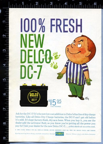 1959 Vintage Magazine Page Ad Delco DC-7 Battery | eBay