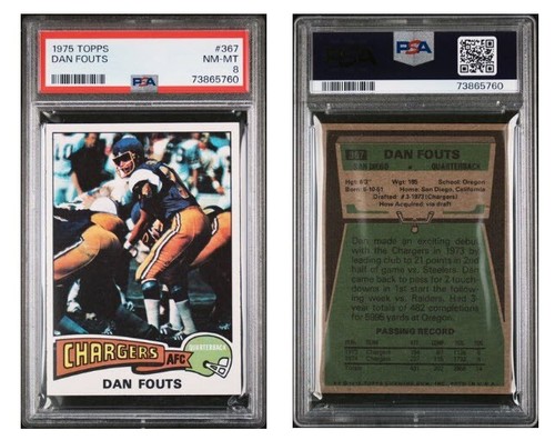 1975 Topps Dan Fouts RC Rookie #367 PSA 8 NM MT | eBay