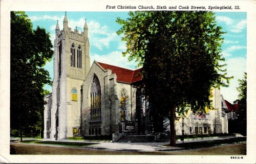 Vintage Postcard View of the First Christian Church Springfield ...