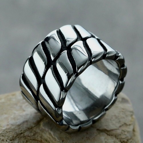 Vintage Men's Elegant Wedding Bands Titanium Fashion Biker Chain Car ...