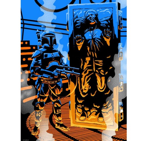 Star Wars: The Empire Strikes Back Boba Fett Carbonite Screen Print ...