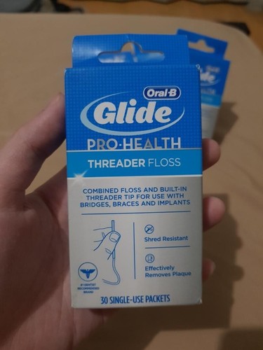 Oral-B Glide Pro-Health Threader Floss/ 30 Single Use Packets Each Old ...