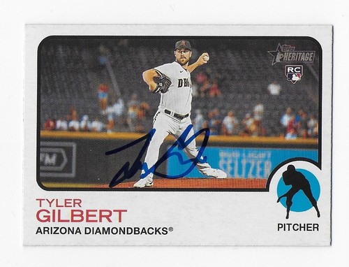 2022 HERITAGE #36 TYLER GILBERT DIAMONDBACKS AUTOGRAPHED SIGNED ...