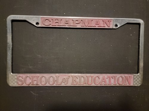 CHAPMAN UNIVERSITY SCHOOL OF EDUCATION License Plate Frame | eBay