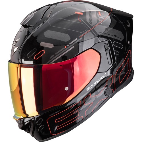 Scorpion - Motorcycle Helmet M - EXO-530 Air Rear - Metallicschwarz-Rot ...
