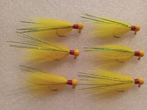 Smoo's Custom Jigs (6) 3/32 Oz. Arctic Fox Hair Jigs Yellow. *163 | eBay