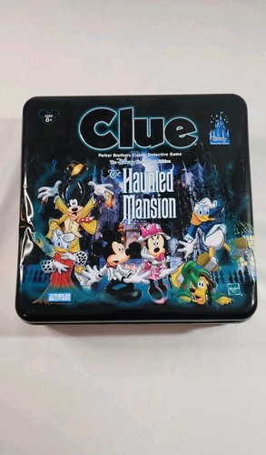 Hasbro Clue Haunted Mansion Board Game Disney Theme Park Ed. Tin | eBay