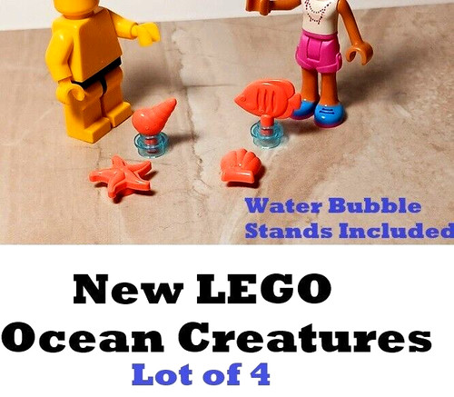 New LEGO Starfish Seashell Lot of 4 Conch Clam SEAFOOD Ocean Friends ...
