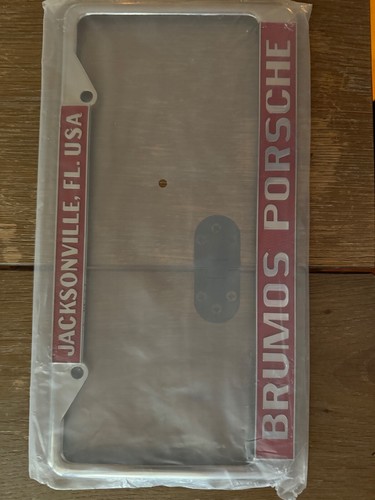 Original Brumos Porsche License Plate Frame Brand New in Plastic ...
