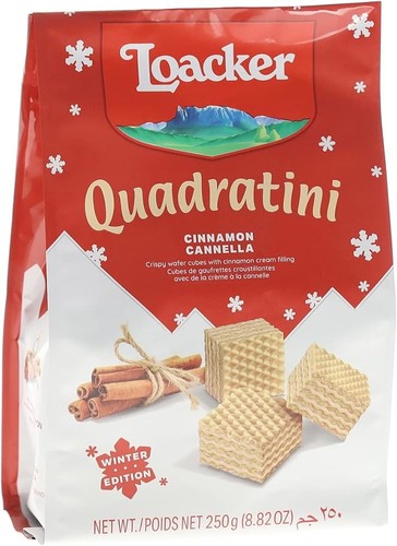 (Free Duty Tax) Loacker Quadratini Lemon bitebite-size Wafer Cookies ...