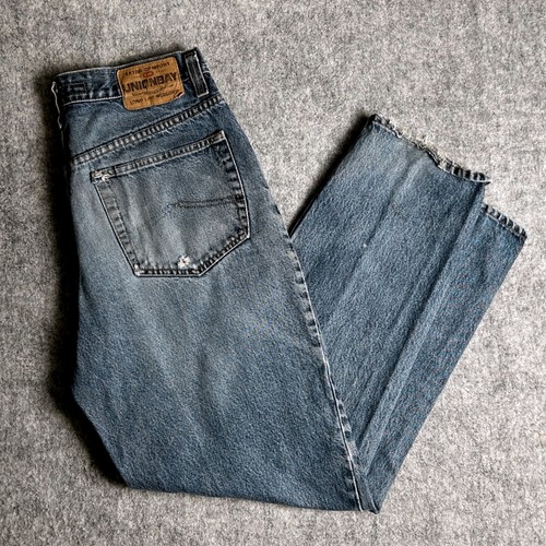 Union Bay Vintage 90's Distressed Denim Jeans Mens 31x33 Blue Straight ...