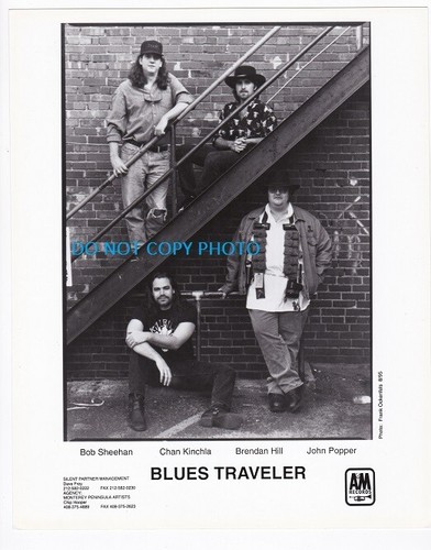 Vintage 1995 Original Press Photo BLUES TRAVELER ROCK BAND JOHN POPPER ...