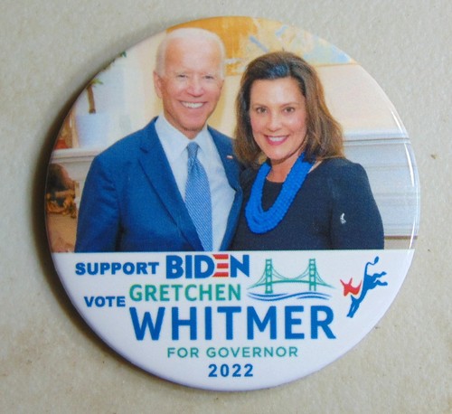 Gretchen Whitmer 2022 Michigan Governor campaign pin button political ...