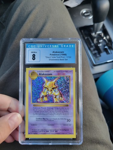 Alakazam Disco Holo Test Print Shadowless Base Set Cgc 8 Grail | eBay
