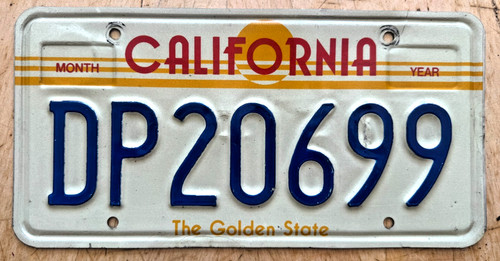 CALIFORNIA DISABLED HANDICAPPED PERSON LICENSE PLATE " DP 20699 ...