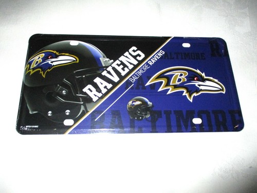 BALTIMORE RAVENS METAL LICENSE PLATE #1 - NEW | eBay