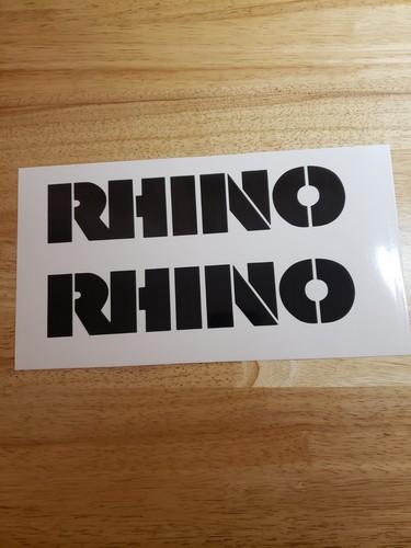 Servis Rhino Rotary Cutter decal sticker vinyl (2) replacement black ...