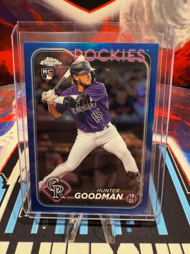 2024 Topps Chrome - HUNTER GOODMAN - SP Rookie Card BLUE Refractor /150 ...