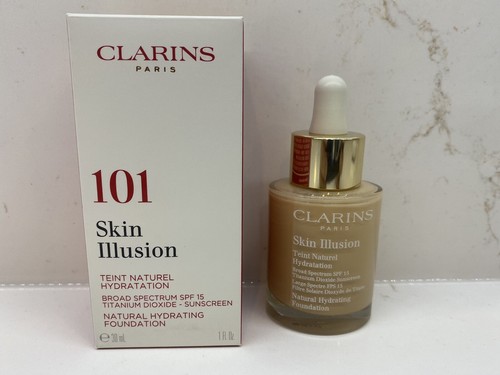 Clarins Skin Illusion Natural Hydrating Foundation #101 Linen SPF 15 ...
