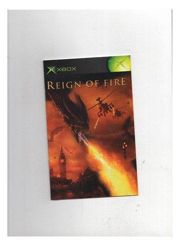 Reign of Fire Original Xbox MANUAL ONLY Authentic NO TRACKING | eBay