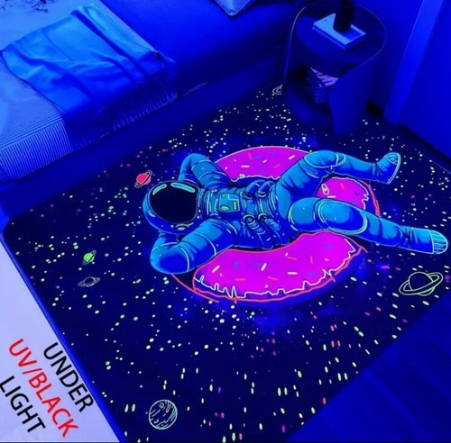 UV Blacklight Rocket Astronaut Sign LED Neon Lamp LCD Party Gamer ...