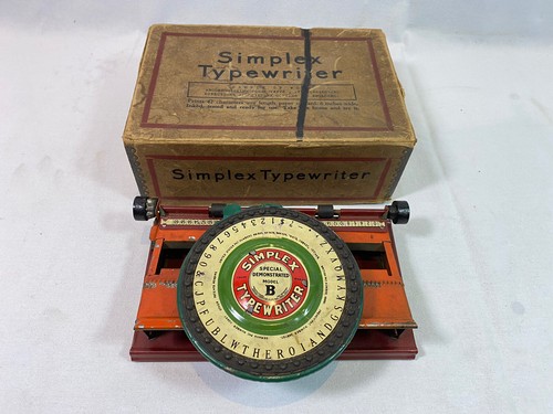 Toy Spielzeug Maschine Zu Schreiben Simplex Typewriter Modell B Anfang ...