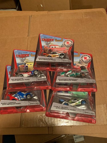Disney Pixar Cars 2 Kmart Silver Racer Lot 5x:Carla Francesco McQueen ...