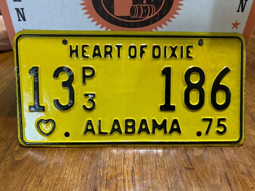 Vintage 1975 Alabama License Plate Heart of Dixie | eBay