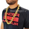 Huge Mens 14k Gold Plated Chain Hollow Rope Dookie 25MM x 30" Hip Hop ...