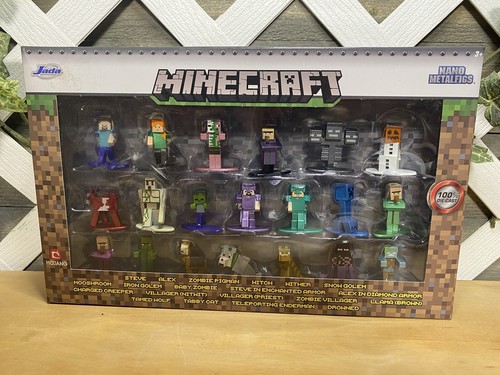 NIB Minecraft Nano Metalfigs Minecraft Set of 20 Die-Cast Collectible ...