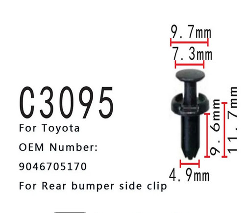 100Pcs For Toyota Avalon Scion Tacoma Prius Bumper Cover Rail Clips ...