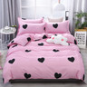 New Heart Pattern Pink Bedding Set Duvet Cover Sheet Pillow Case Four ...