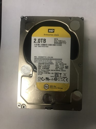 Western Digital WD Re SATA WD2000FYYZ 2TB HDD 3.5" sealed Enterprise ...