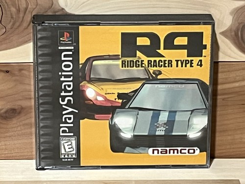 PS1 Playstation 1 R4 Ridge Racer Type 4 Black Label 2-discs + Case (No ...