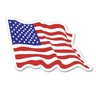 American Flag Waving Bright Patriotic - Vinyl Sticker Decal - SELECT ...