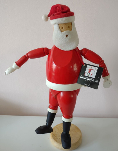 2004 Wood Carved Articulated Posable Dancing Santa Claus #284/2000 ...