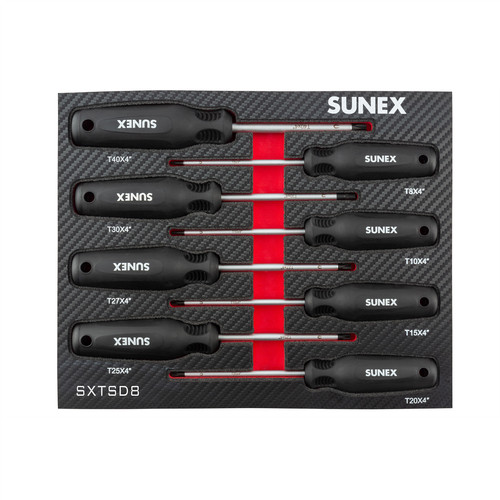Sunex SXTSD8 SUNEX Torx Magnetic 8 Piece Screwdriver Set in EVA Foam | eBay