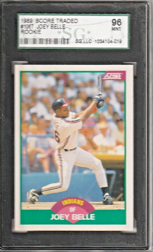 1989 Score Rookie Traded 106T Joey Albert Belle Rookie Card RC SGC 96 ...