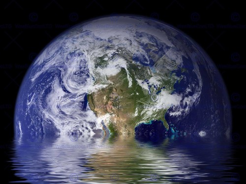 REFLECTION EARTH WORLD WATER SPACE PHOTO ART PRINT POSTER PICTURE ...