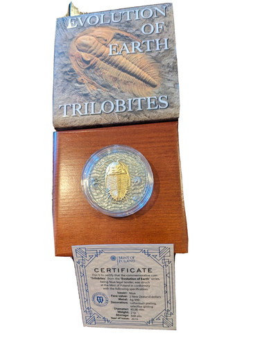 Niue 2016 $2 NZ - Evolution of Earth: Trilobites - 2 Oz .999 Silver ...