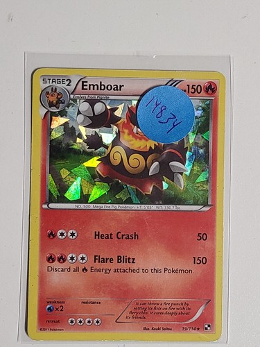 Pokémon TCG Emboar Black and White 19/114 Holo Holo Rare for sale ...