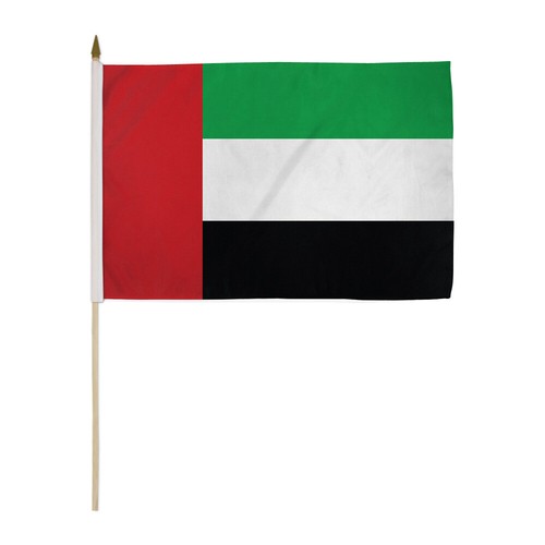 1 Dozen United Arab Emirates Flags 12x18in Stick Flag of Arab Emirates ...
