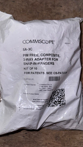 COMMSCOPE SA-3C PIM FREE COMPOSITE 3 WAY ADAPTER FOR SNAP IN HANGERS ...